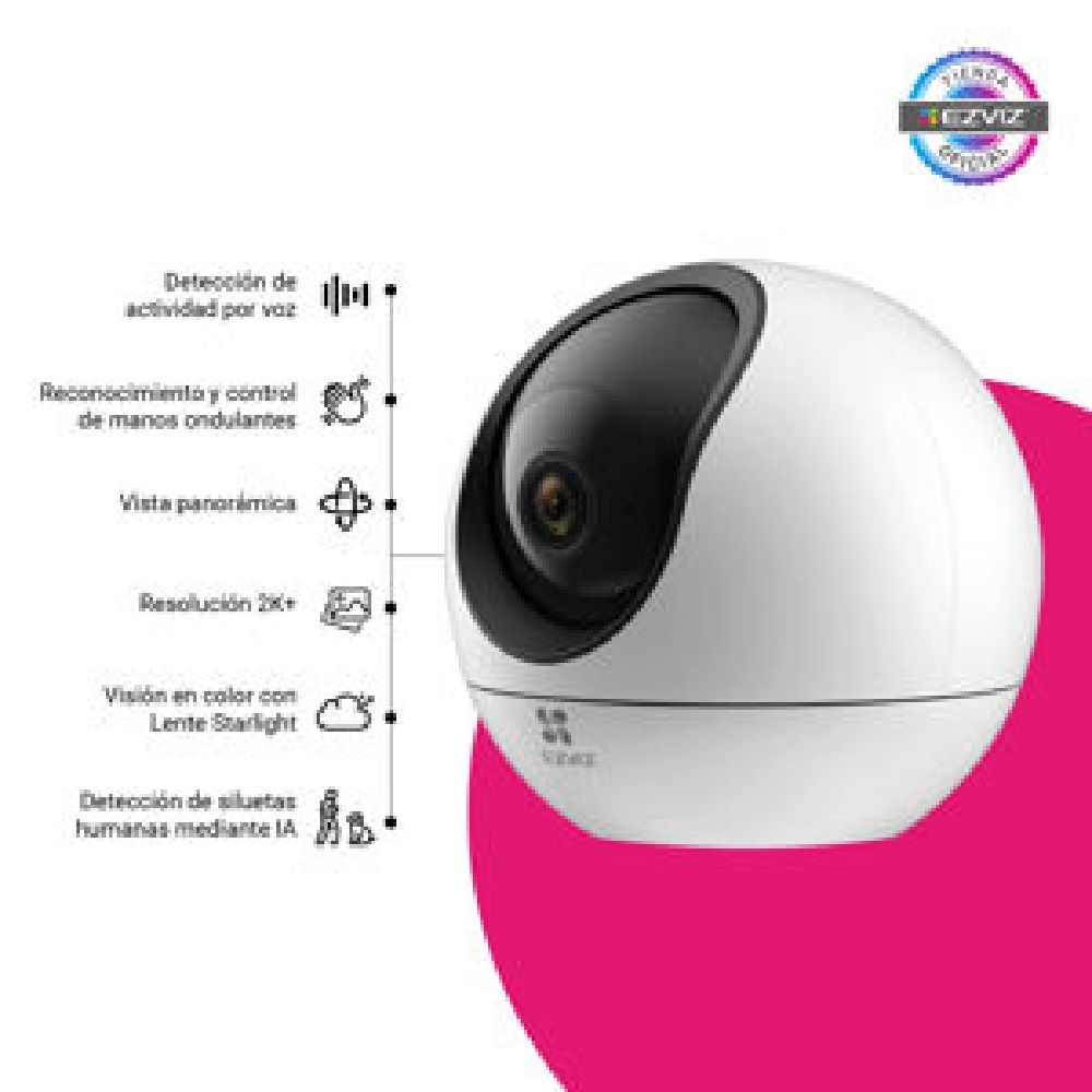 Camara Seguridad Domo Wifi 2k Vision Panoramica Audio Ezviz