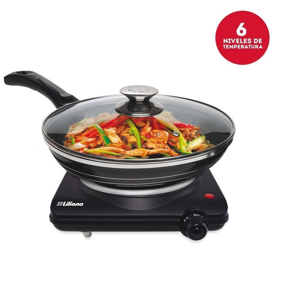 Anafe Eléctrico Liliana Aa901 Negro 1 Hornalla