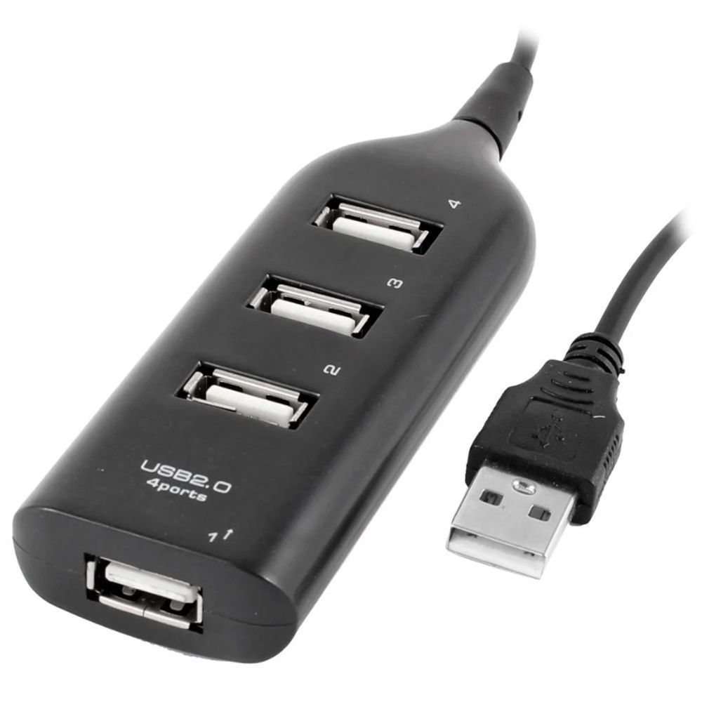 HUB USB 2,0 de alta velocidad, 4 puertos