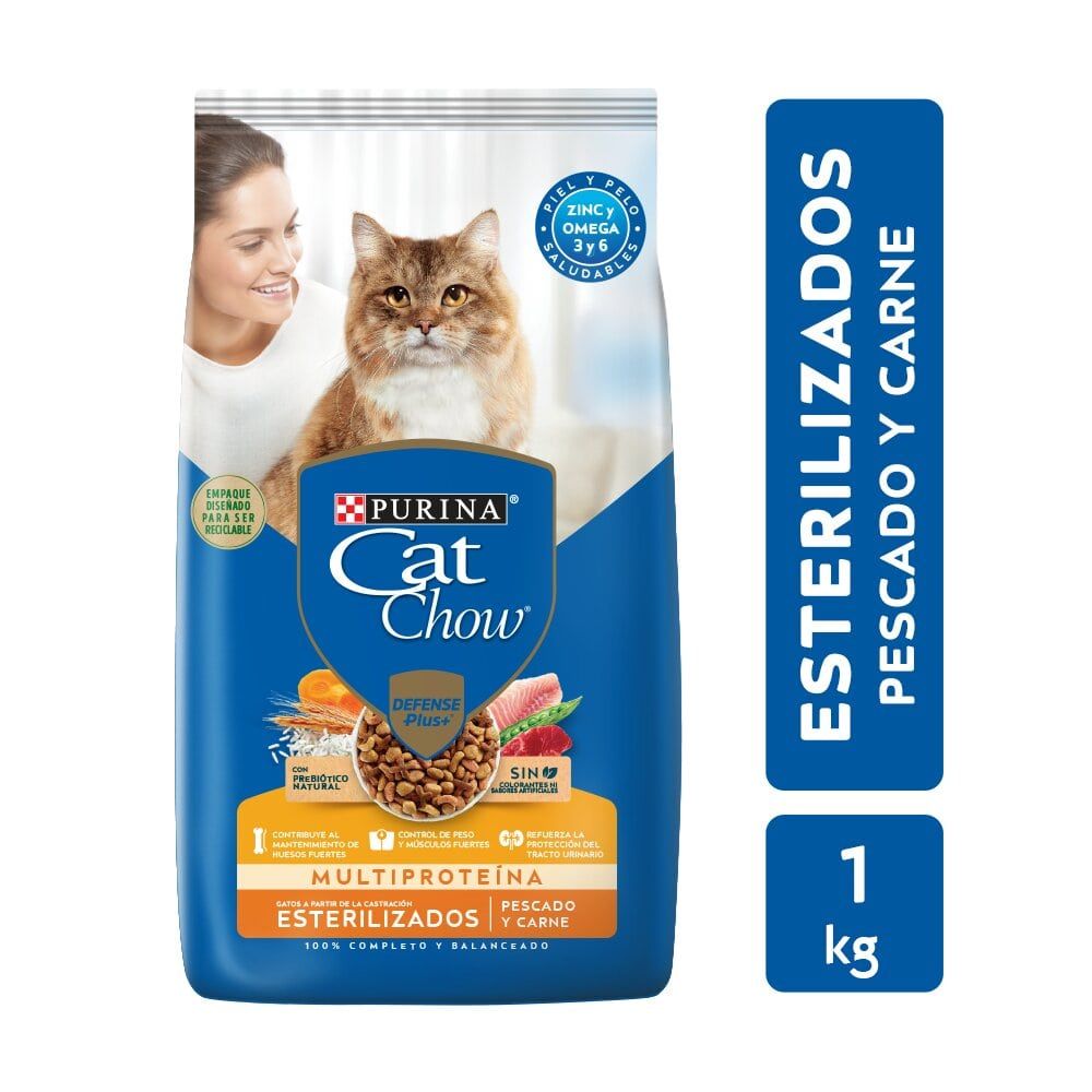 Cat Chow Esterilizados Pescado y Carne 15 Kg