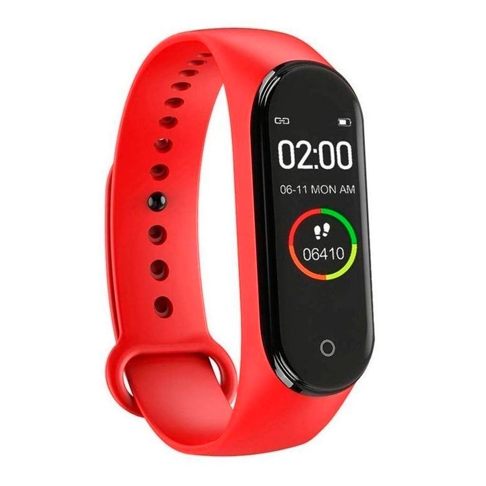 Smartwatch Reloj Inteligente SB04 Rojo Smartband Bluetooth