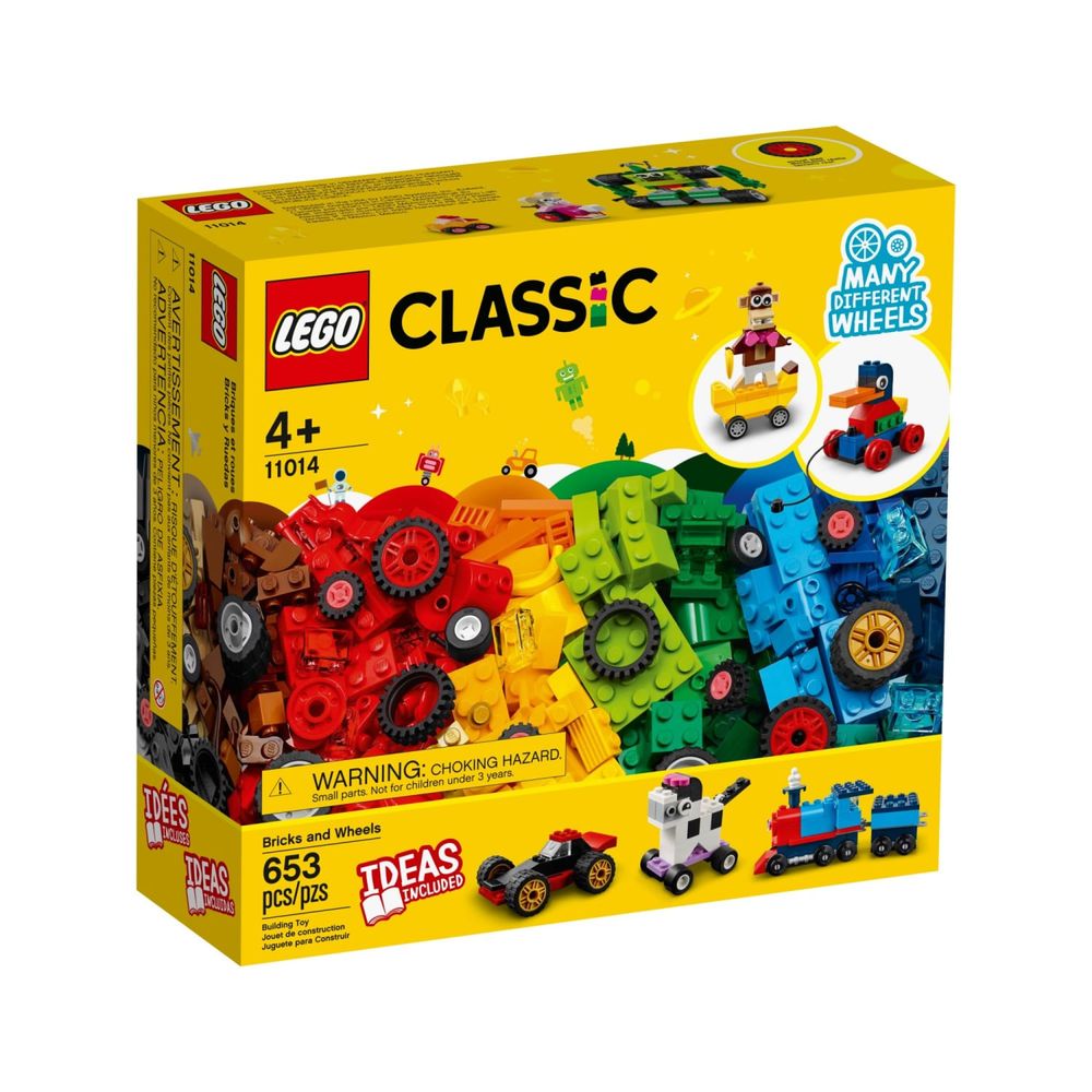 Lego Classics Ladrillos y Ruedas 653 Piezas Original 11014