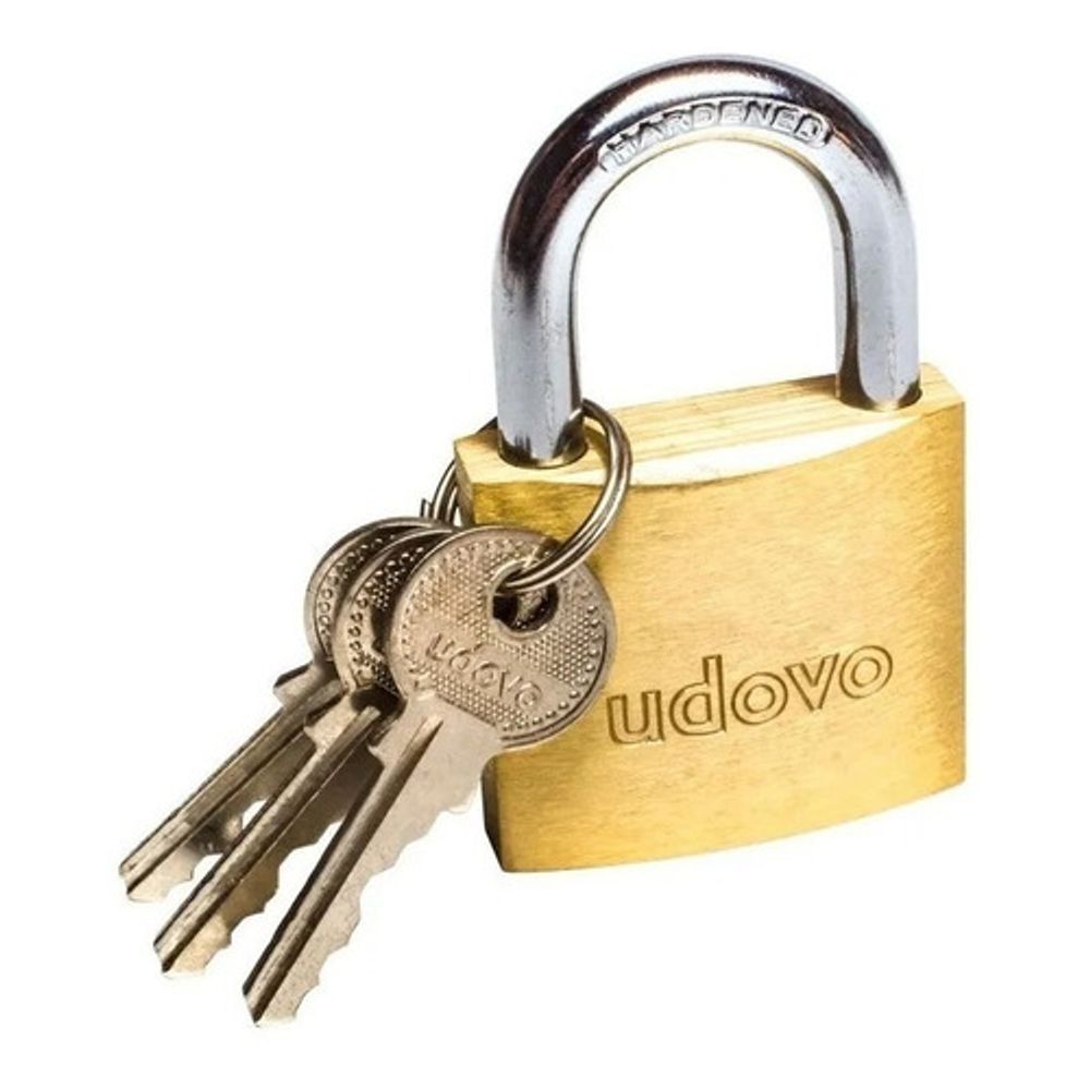 Candado De Hierro Dorado Udovo N40 Color Dorado