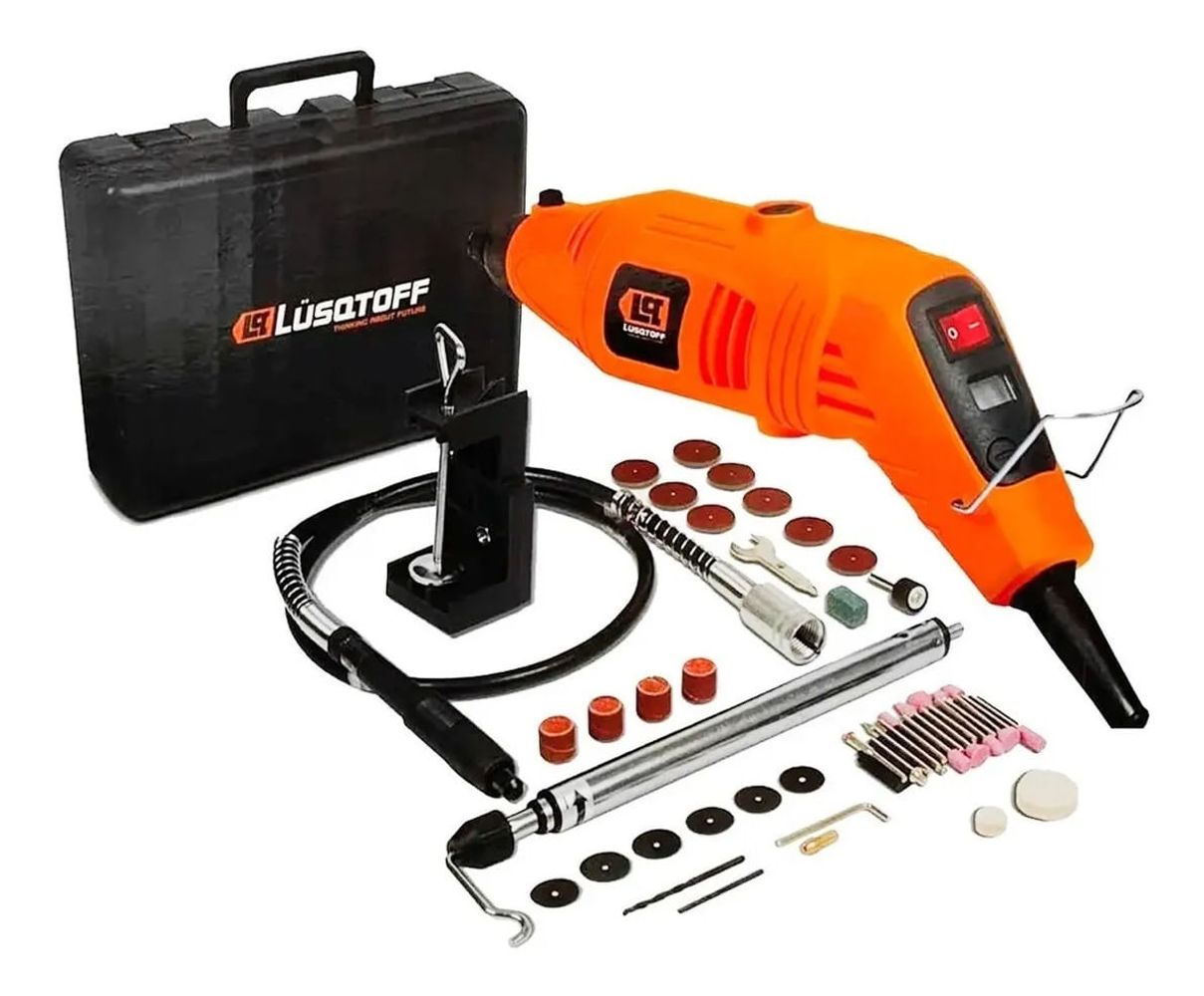 Mini Torno Con Accesorios Lusqtoff Mtl150-9 150 W 35000rpm