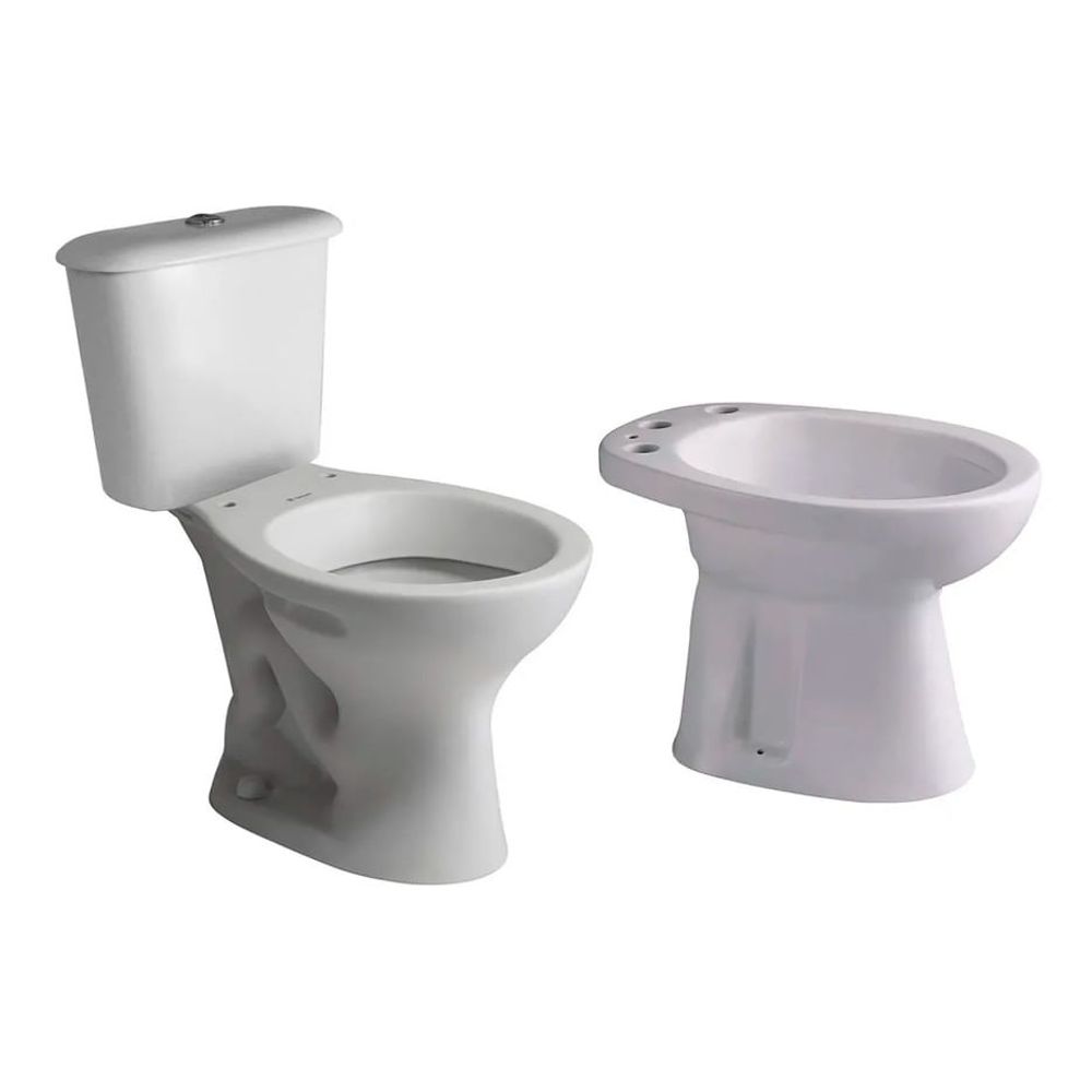 Inodoro Con Mochila Bidet 3A Andina Ferrum Largo Juego Baño E