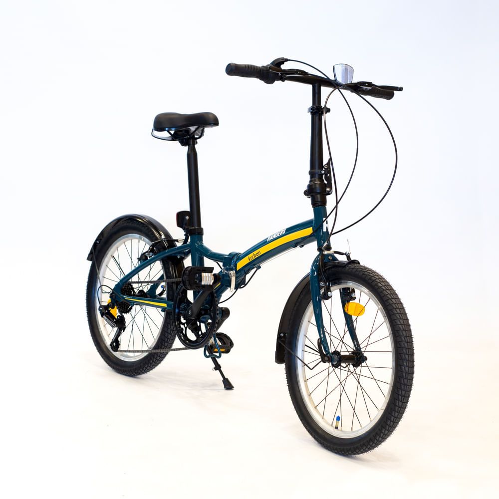 Bicicleta Plegable Randers 20 7 vel SHIMANO Azul y Amarillo