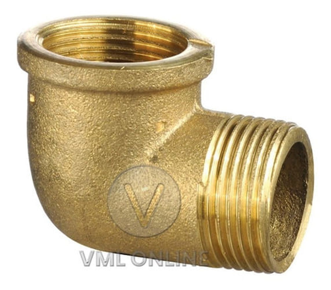 Codo De Bronce Roscado 1 Pulgada Hembra A 1 Macho A 90º