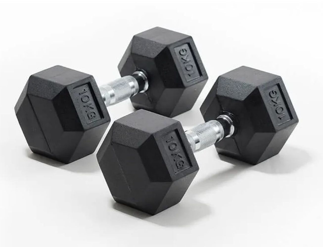 Mancuerna Hexagonal Engomada 10 Kg Goma Pesa Pcio X Unidad