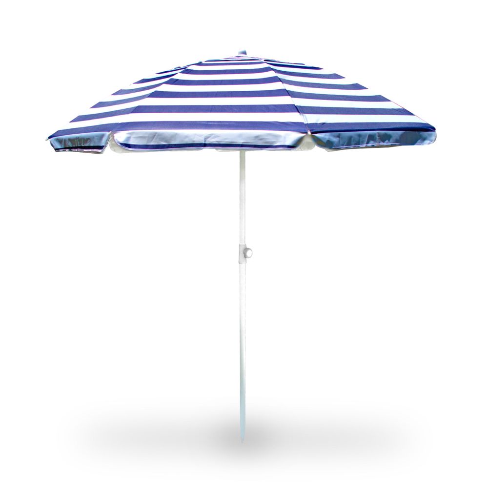 Sombrilla Playera Nebaska Proteccion Uv 8 Paneles Color Azul Rayado