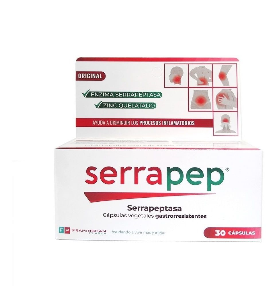 Serrapep Serrapeptasa Purificada 30 Cáps. Gastrorresistente