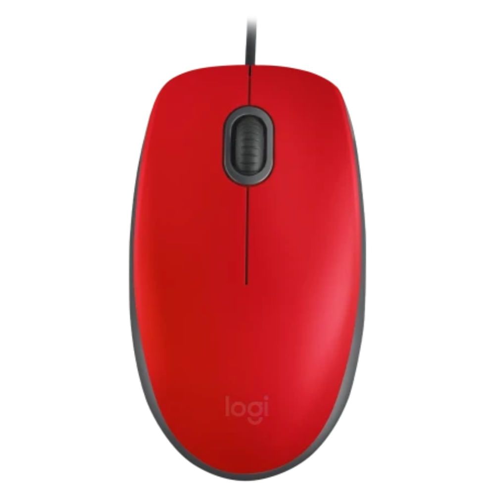 Mouse LOGITECH M100 Cableado USB Rojo