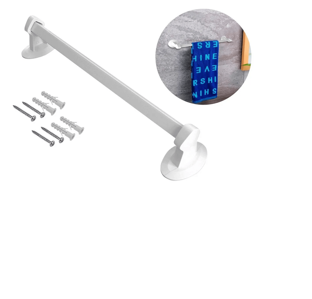 Barral Toallero Completo Plastico Para Baño 40cm