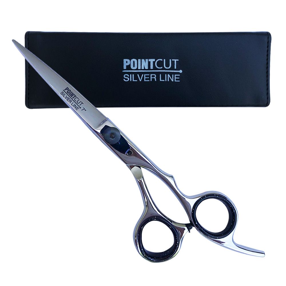 Tijera Peluqueria Filo Navaja Pointcut Silver Line 7 Barbero