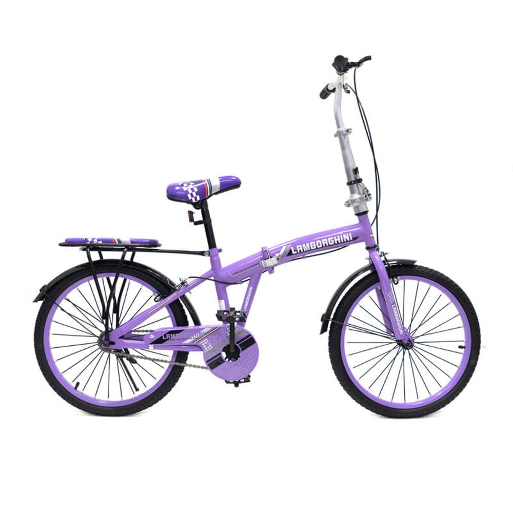 Bicicleta Lamborghini Plegable Rodado 20 Violeta