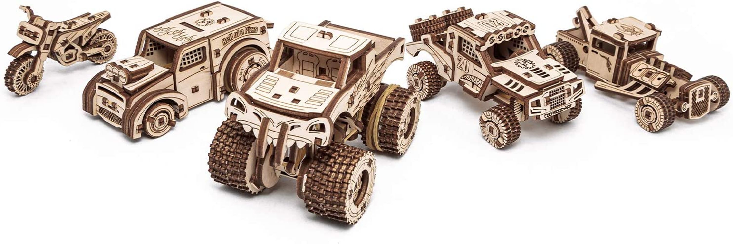 Rompecabezas 3D Madera EWA Mechanical Construccion Stes Vehicles Set ...