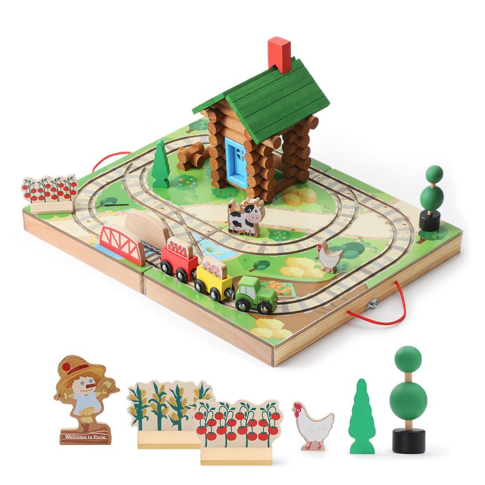 Tren SainSmart Jr Farm Log Cabin 78 PCS