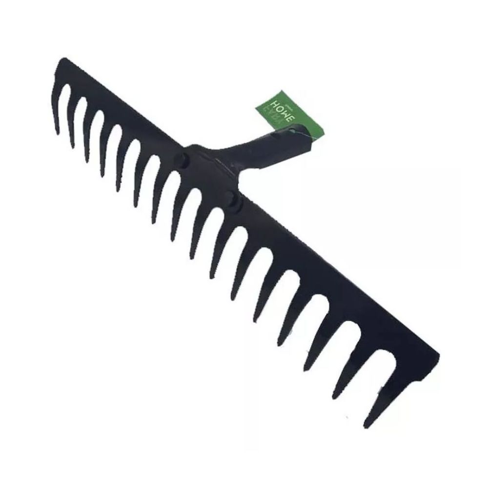 Rastrillo 18 Dientes Curvo De Acero Jardineria Barre Hojas