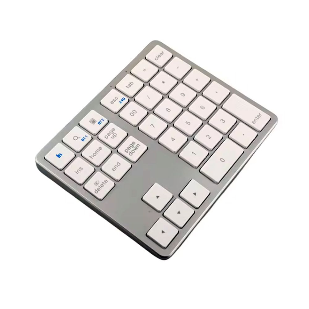 Teclado Numerico Extendido Bluetooth Inalambrico Usb - C - SILVER