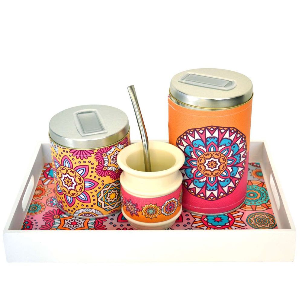 Kit de Mate Urbano y bandeja Mandalas
