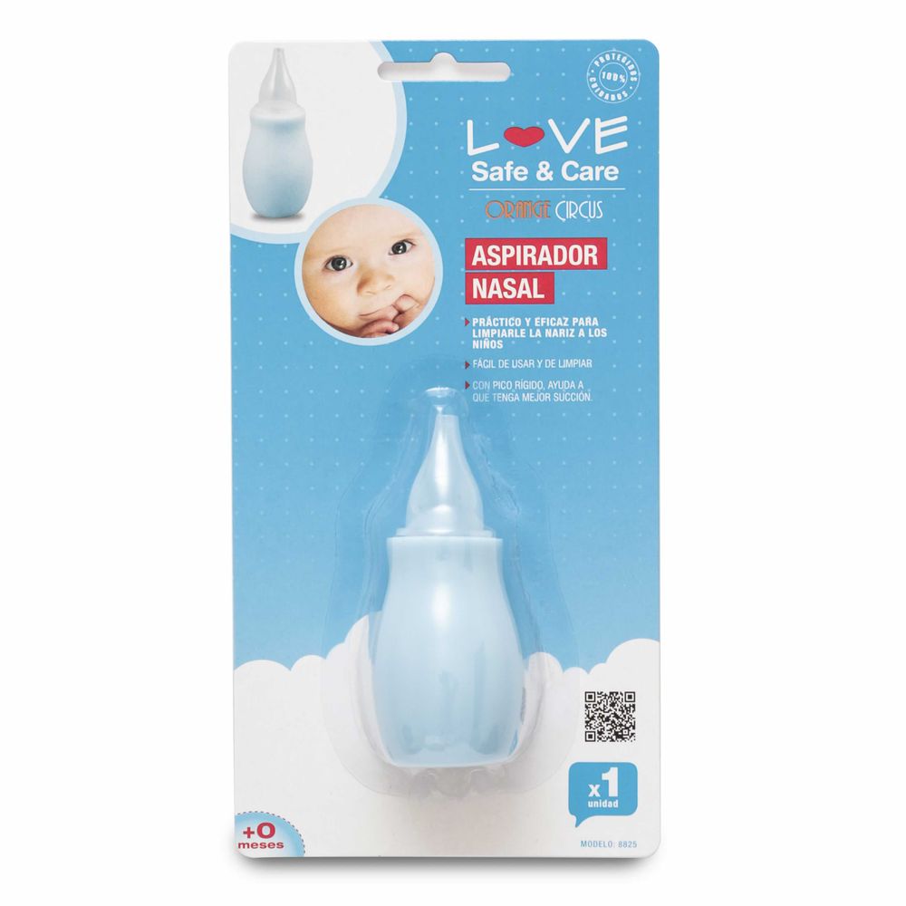 Aspirador Nasal Para Bebe Saca Moco Love 8825 Color Celeste