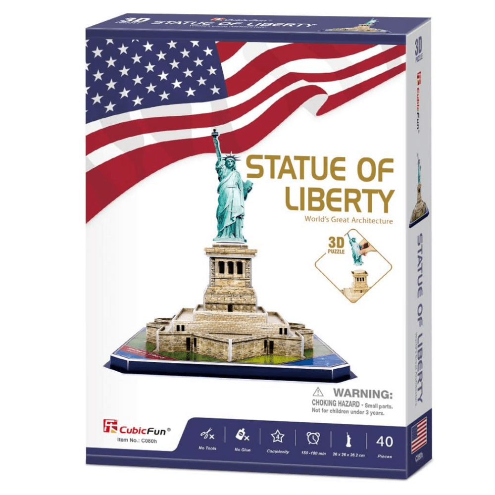 Puzzle 3d La Gran Arquitectura Del Mundo Cubic Fun Wabro Statue Of Liberty