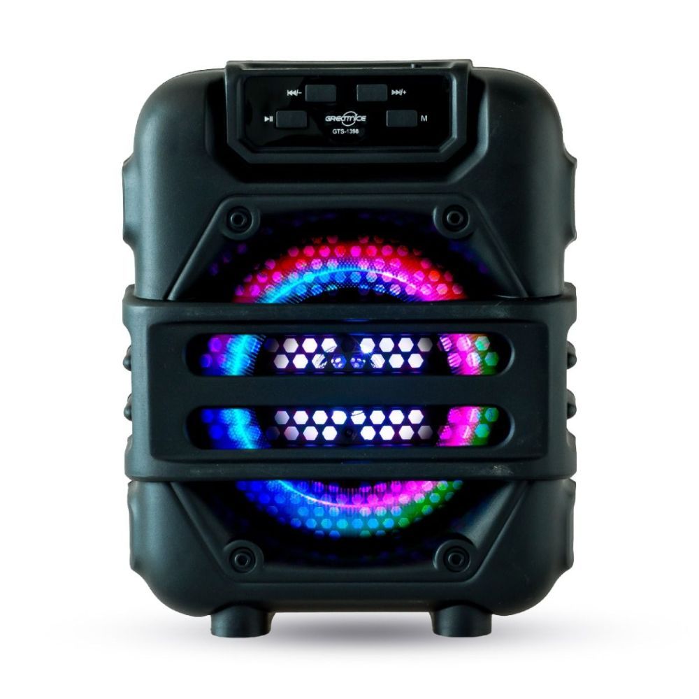 Parlante Portatil Suono Retroiluminado Luz Led Radio Fm