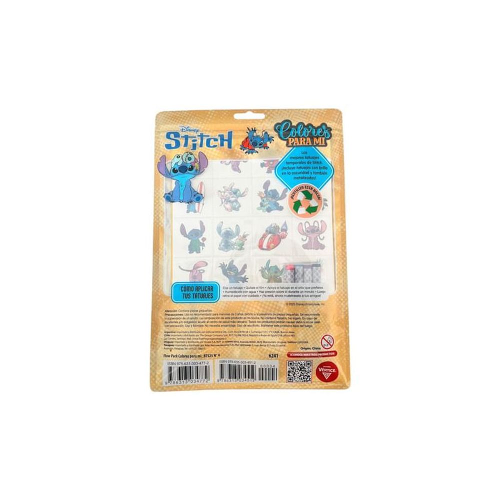Flow Pack Colores Para Mi Tatuajes N°4 Stitch Bts25 6241