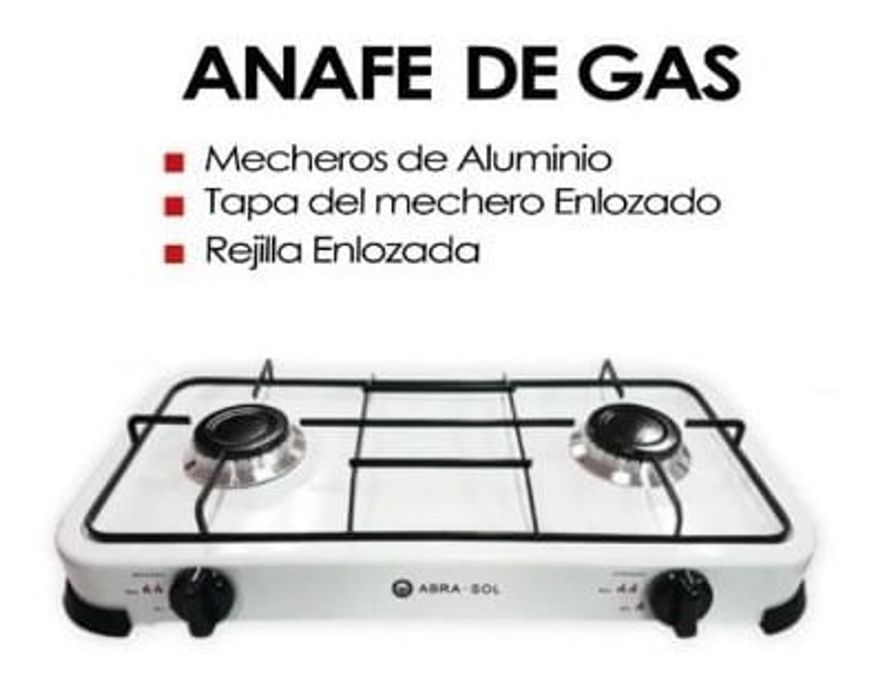 Anafe Cocina Gas Envasado 2 Hornallas Aprobado Reforzado