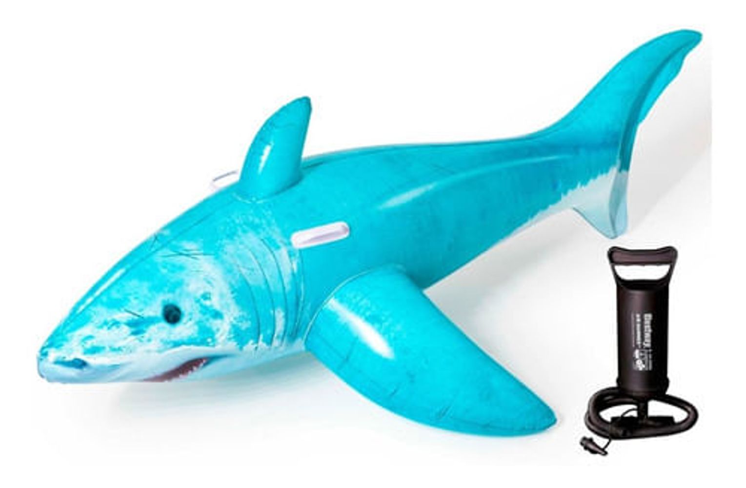 Combo Bestway Tiburón Inflable 183x102 + Inflador 30 Cm
