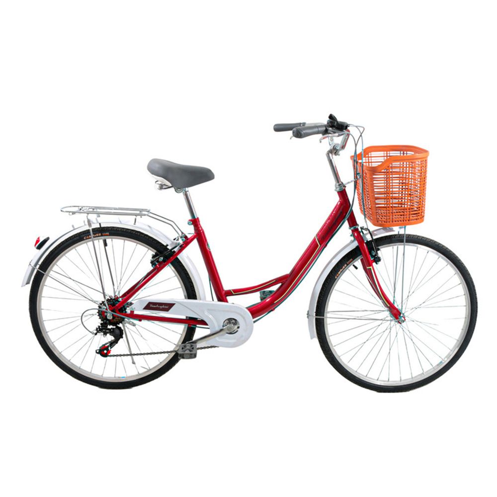 Bicicleta de Paseo Lamborghini Rodado 26 con 7 Velocidades Rojo