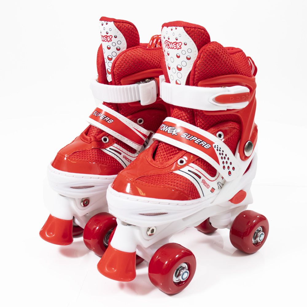 Patín 4 Ruedas Extensible Infantil Rainbow Con Protecciones