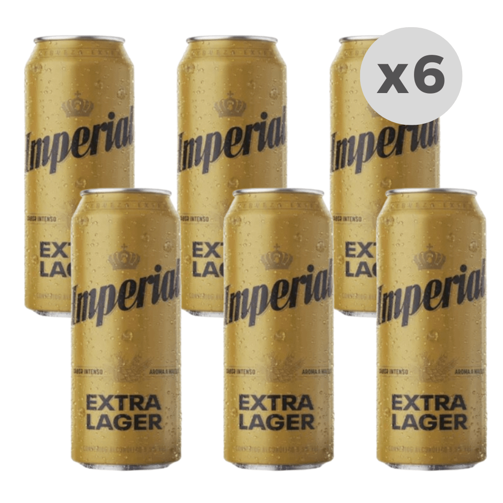 Cerveza Imperial Extra Lager Lata 473ml x6