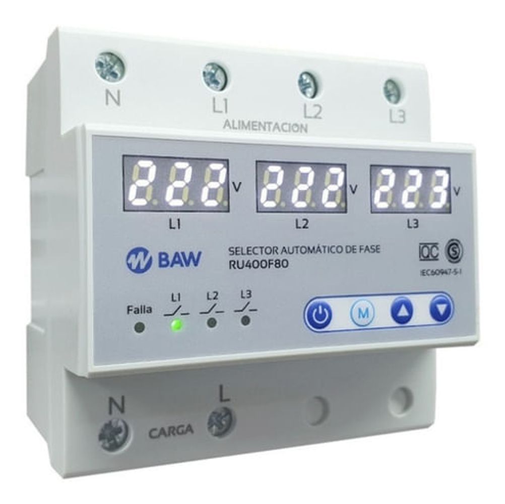 Selector Automático Fase Protector De Tensión Baw Ru400f80
