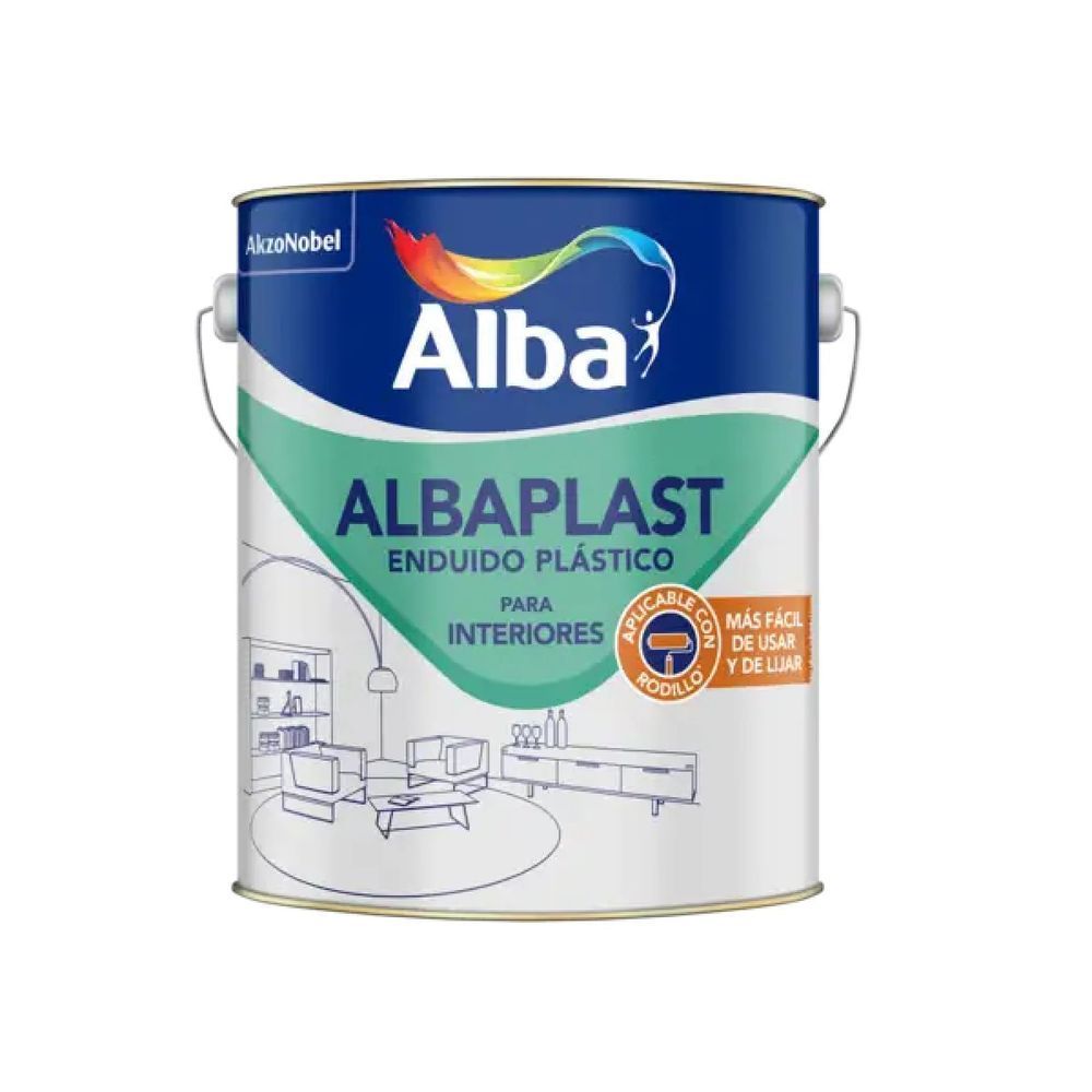 Albaplast enduido plastico para interiores 4 L
