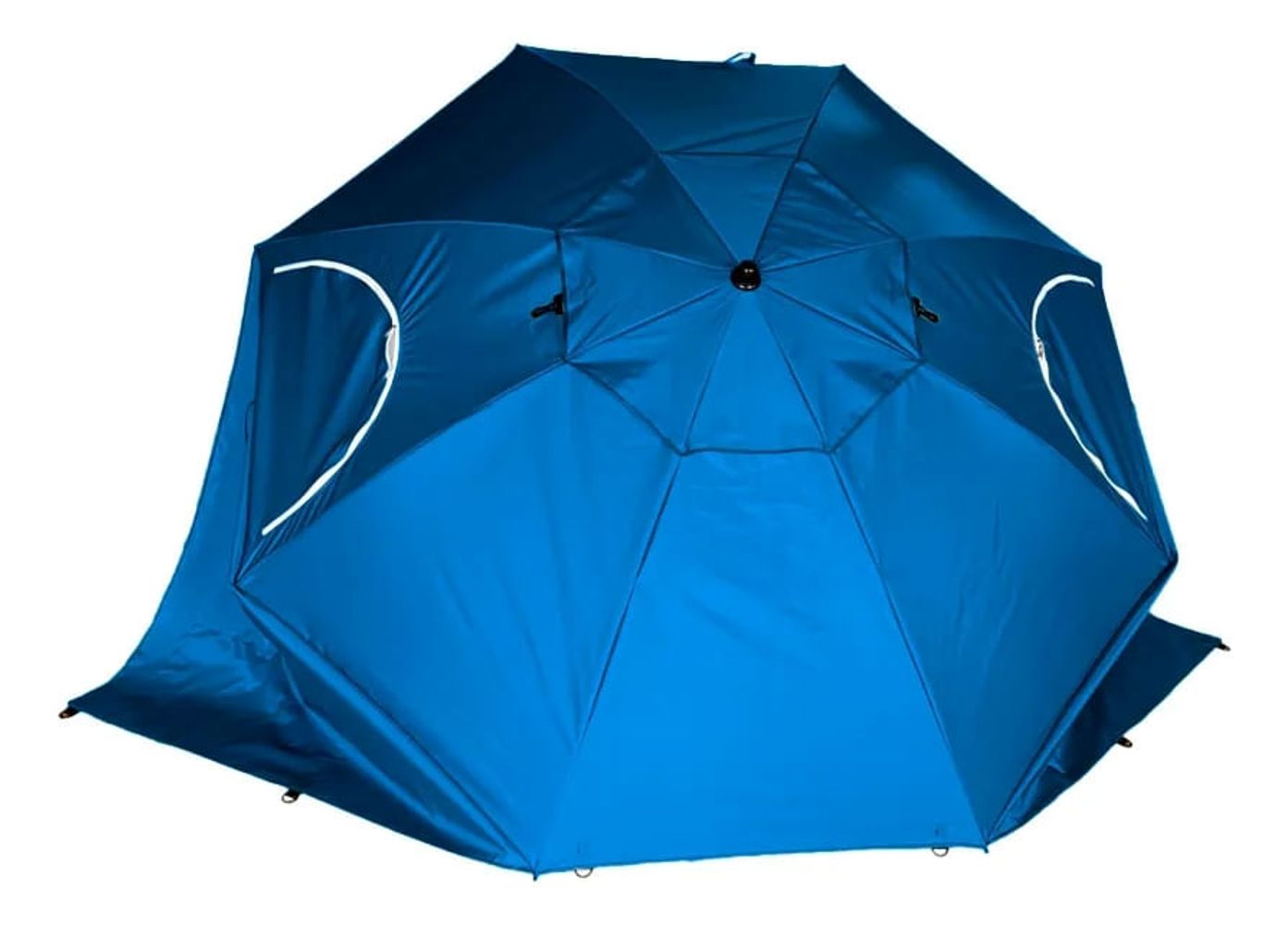 Sombrilla Carpa Playera Azul Reforzada Para Viento 2 M