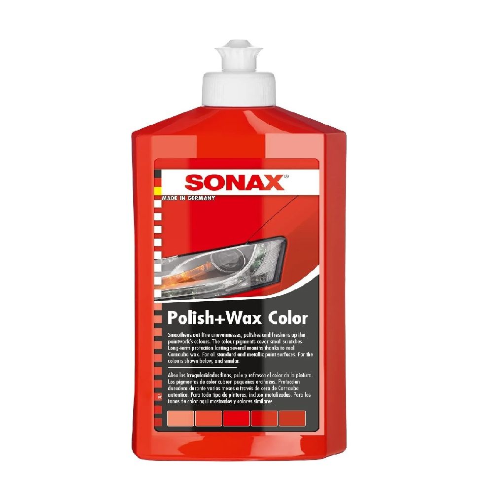 Sonax Cera Pulidora con Corrector Rojo - 500 ml – Abrillantador con ...