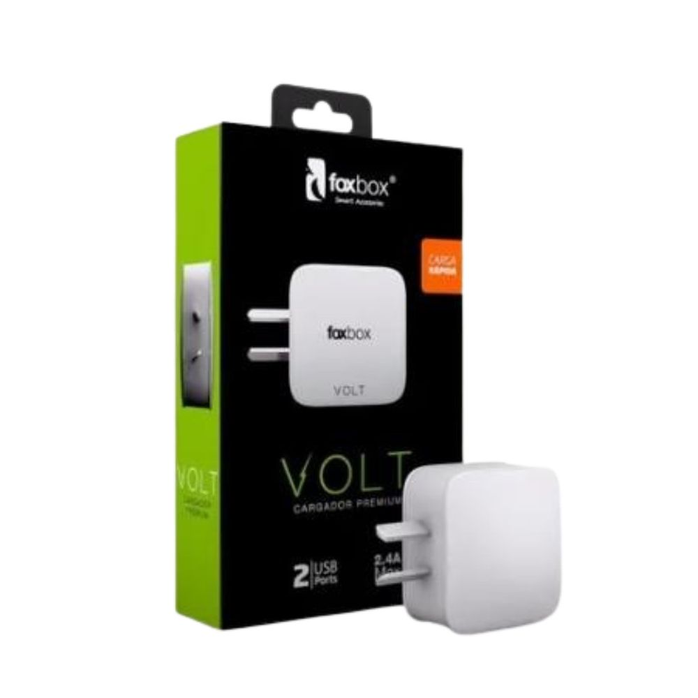 FOXBOX Volt Cargador Rapido 2.4A - 2 Puertos Usb