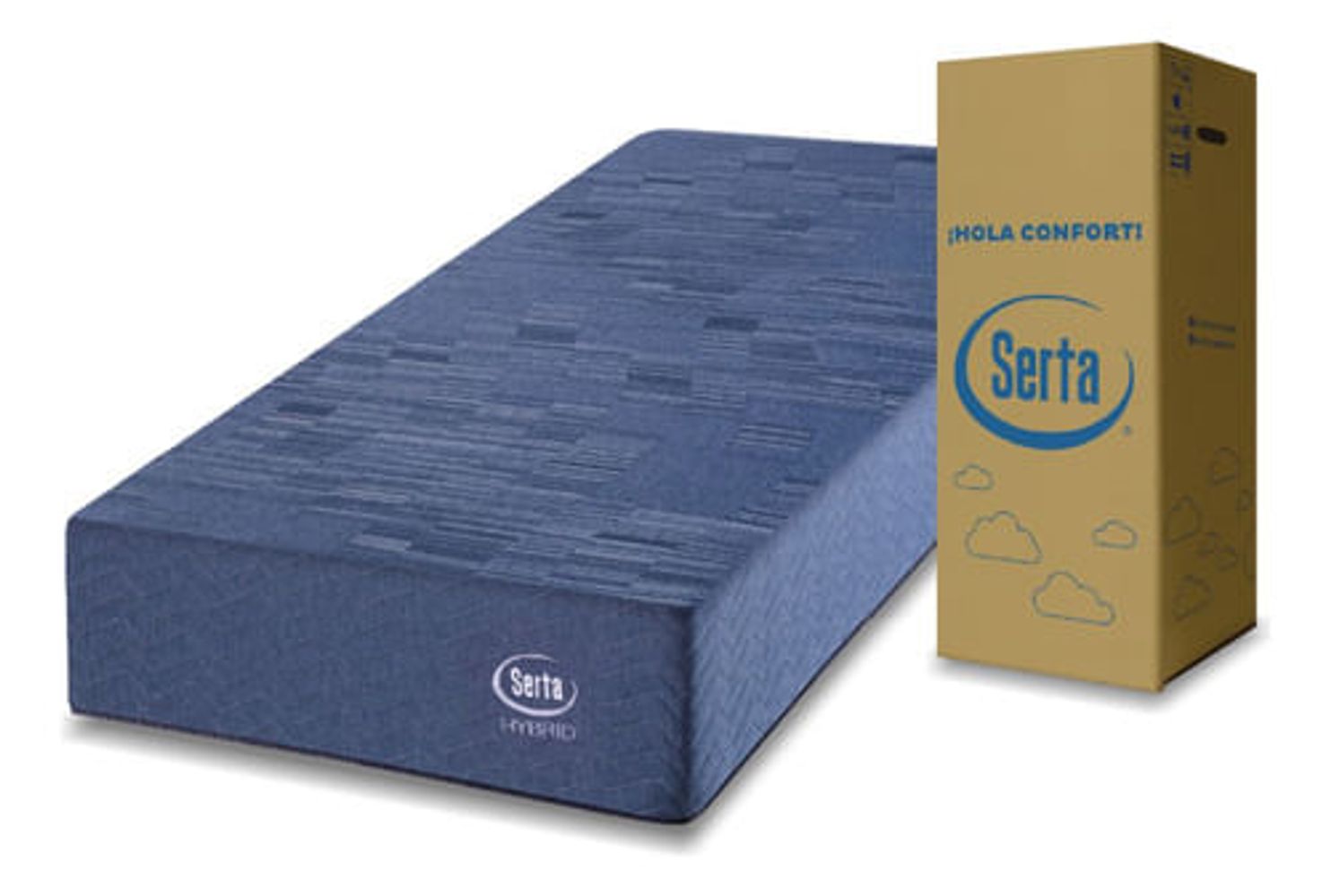 Colchón Serta Box Hybrid 1 Plaza 1/2 Resortes Pocket