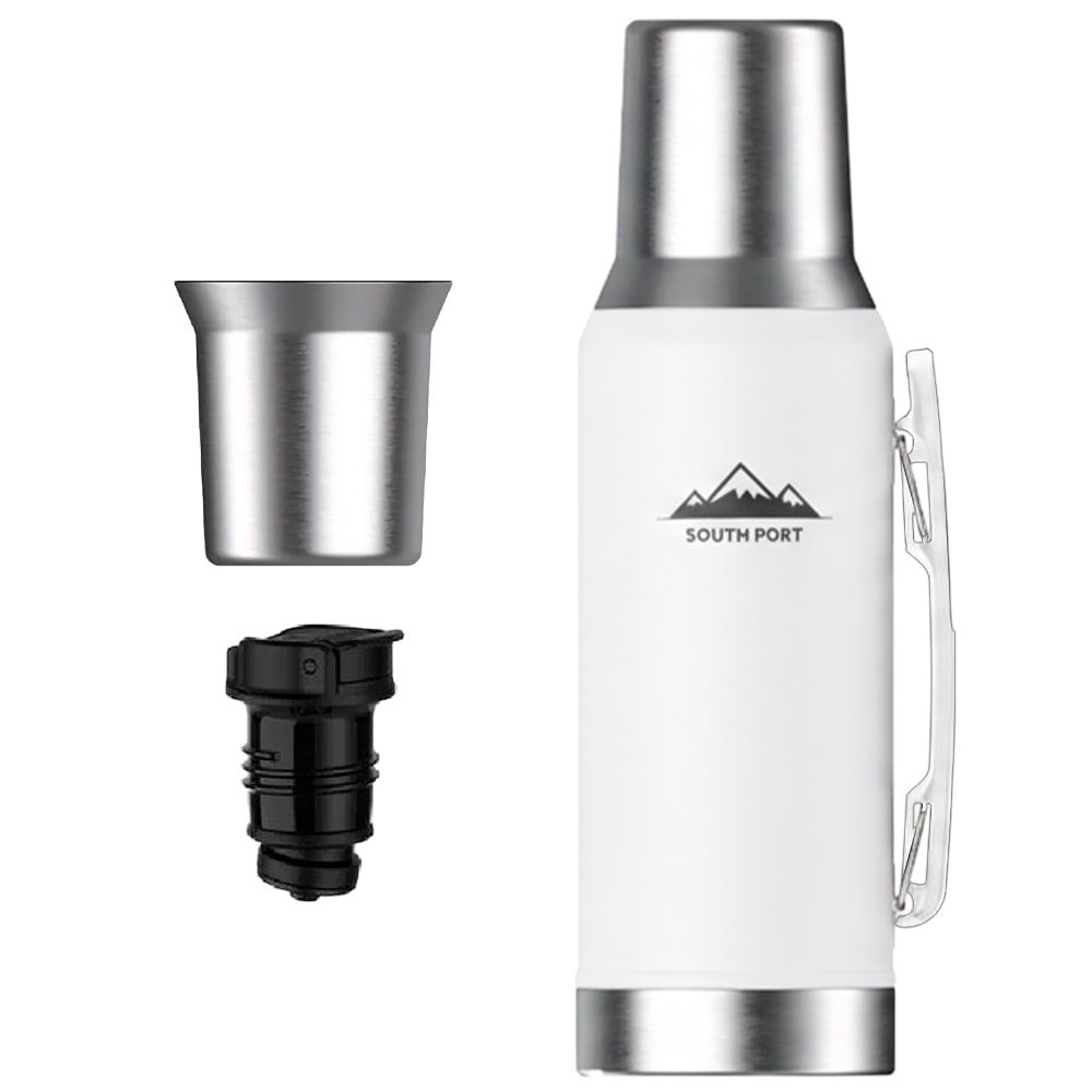Termo Acero Inoxidable Blanco South Port by Gadnic 12 Litros Manija
