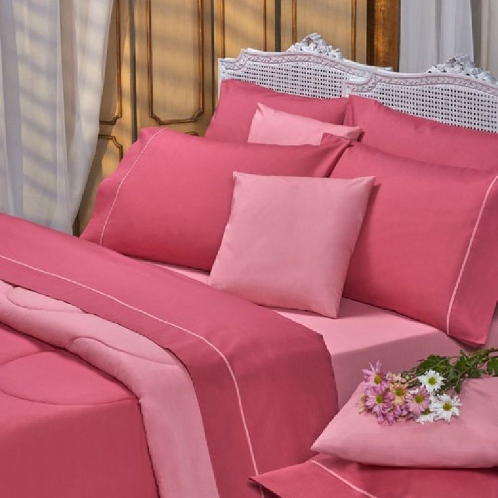 Sabana Colors 144 Hilos King Rose Danubio