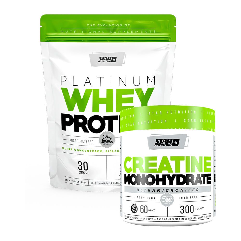 Star Nutrition Whey Protein Banana Creatina 100% Pura 300g