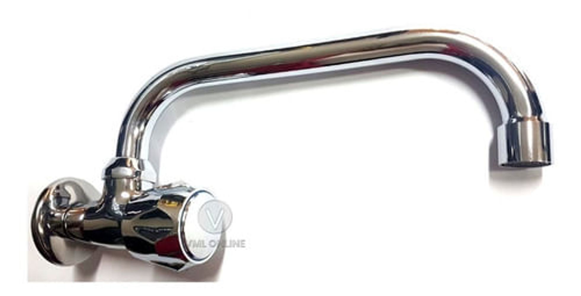 Canilla De Pared 1 Agua Con Cierre Ceramico Pico Movil Alto