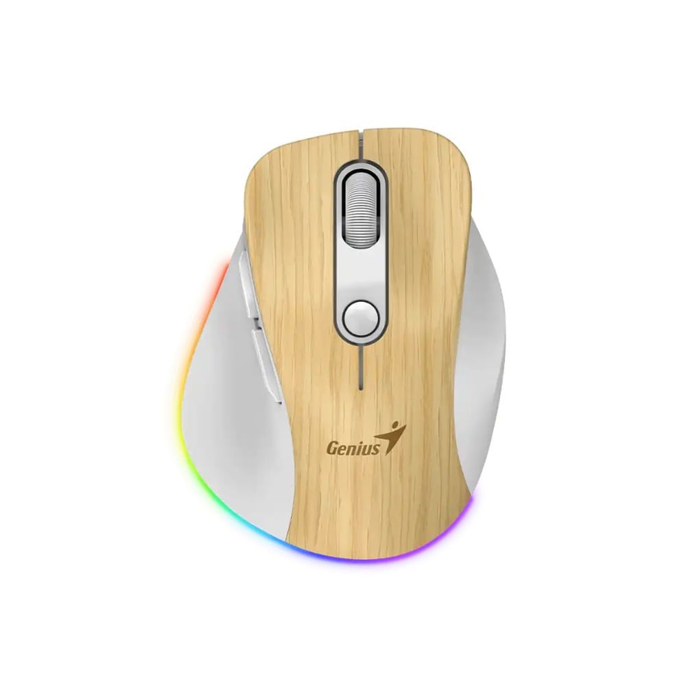 Mouse Bluetooth GENIUS 9000S Pro Recargable USB-C Madera