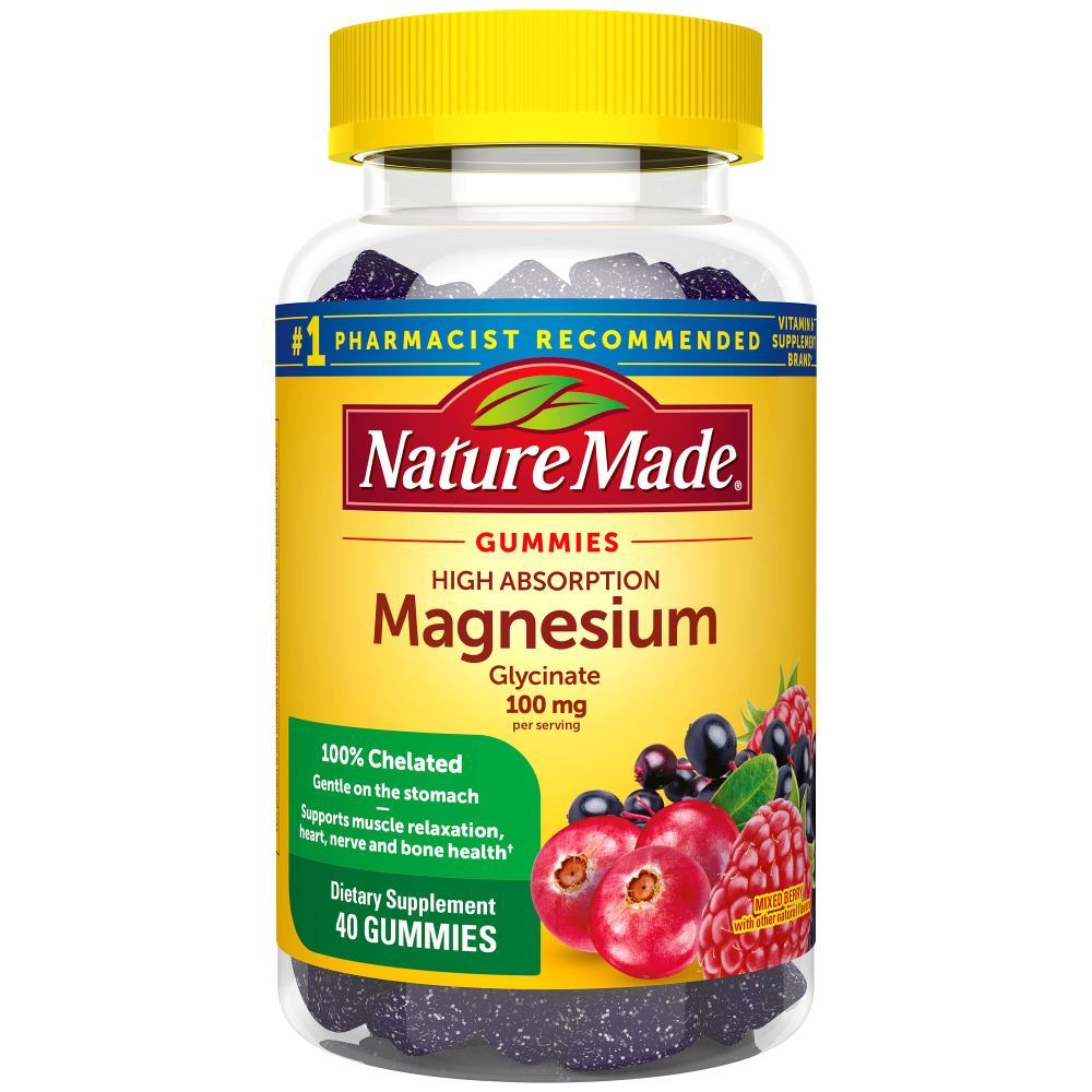 Suplemento de magnesio Nature Made Gomies 100 mg 40 unidades