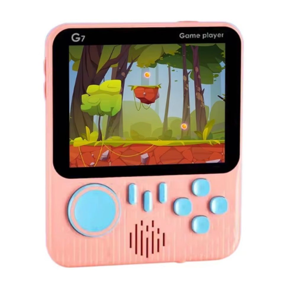 Consola Game Box G7 Ultra delgada 666 juegos clasicos 8 bit rosa