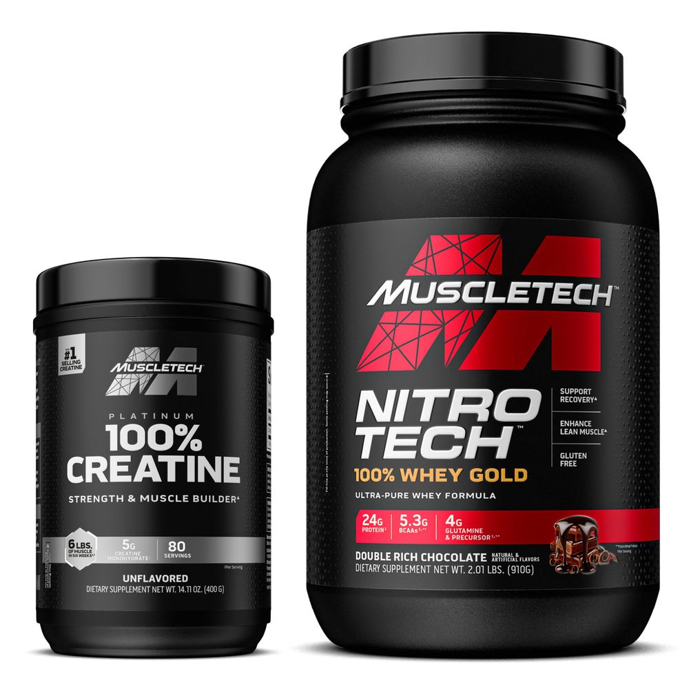 Combo Muscletech Nitro Tech 100% 2 Lb + Creatina Double Rich Chocolate