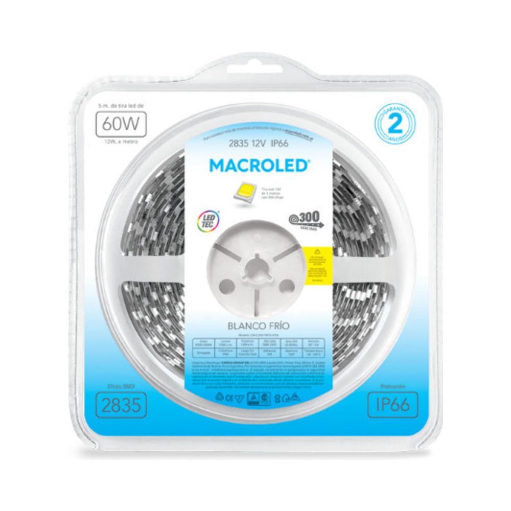 Tira LED 2835 60LED IP66 Frio