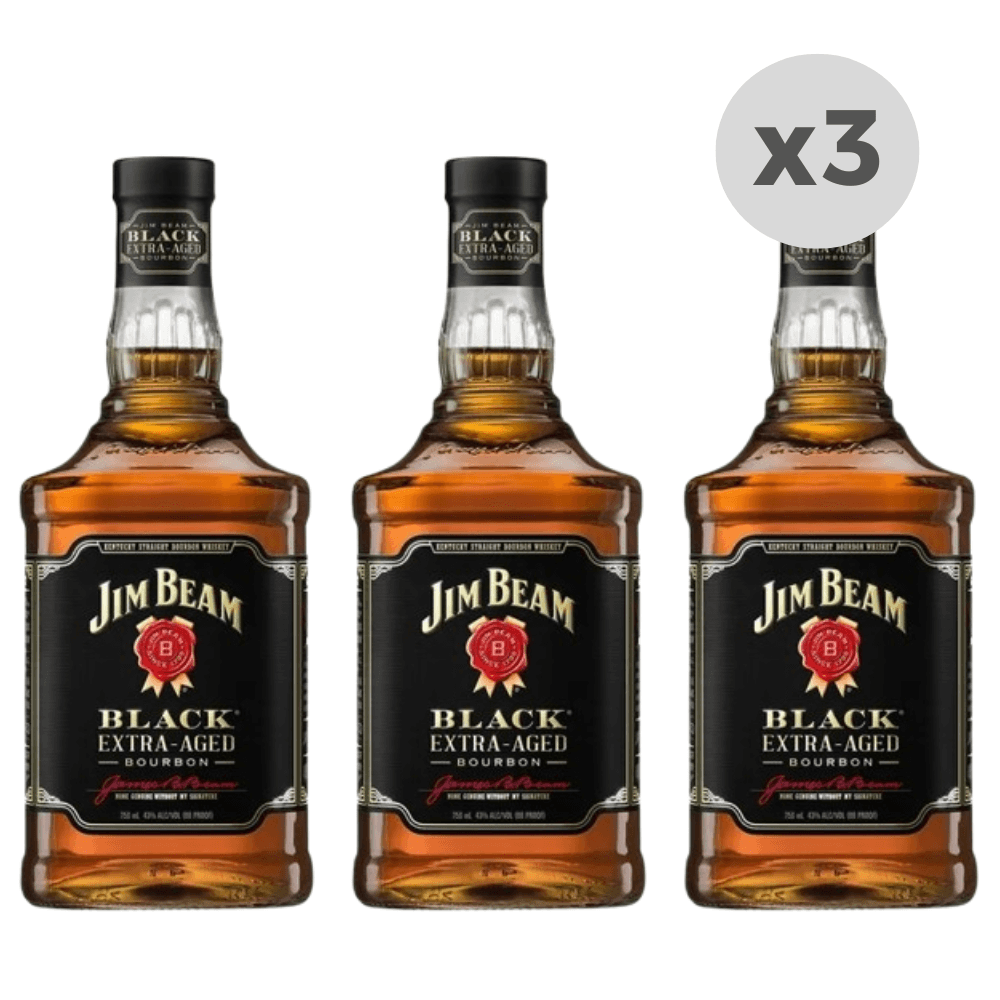 Whisky Jim Beam Black Extra-Aged Bourbon 750ml x3