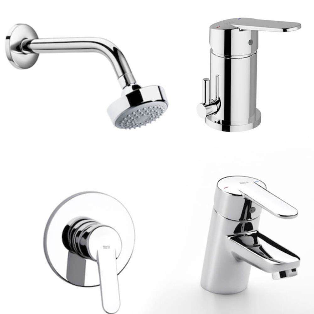 Combo Griferia Roca Victoria Lavat Y Ducha Embutir Sin Transferencia Y ...