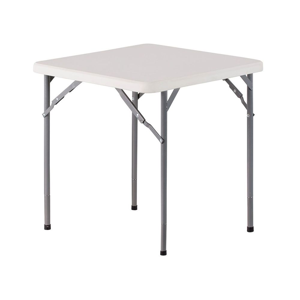 Mesa Plegable Camping Plástico Patas Acero 70 X 70cm Valija